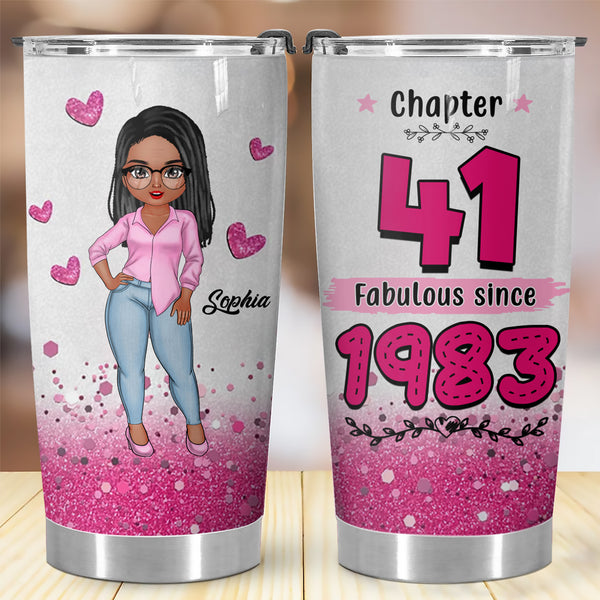 Personalized Tumbler, Gift Ideas 41st Birthday Woman - ALK - Gerbera Story