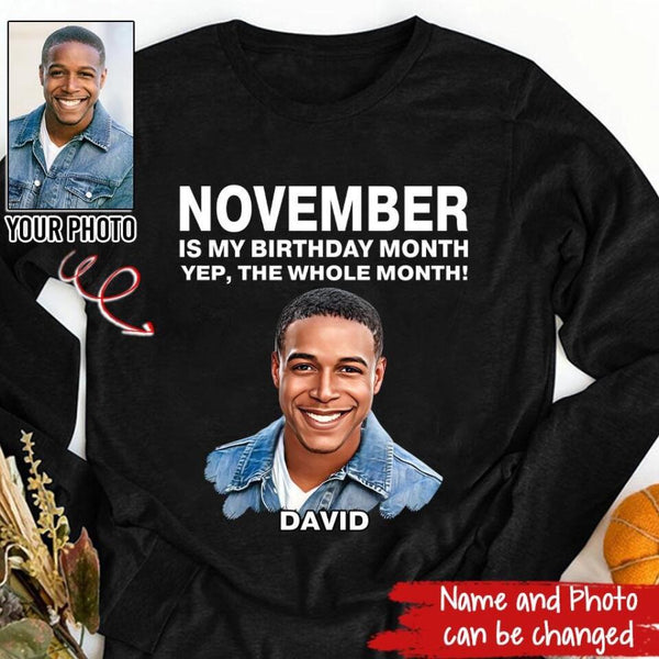 November Birthday Shirt, Custom Birthday Shirt, A Black King was born ...